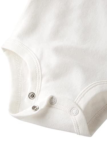 little planet by carter's unisex-baby 3-pack Long Sleeve Bodysuits made with Organic Cotton, Cream, 9 Months