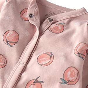 little planet by carter's unisex-baby Sleep and Play made with Organic Cotton, Peaches, 3 Months