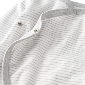 little planet by carter's unisex-baby Organic Cotton Wrap Sleep & Play, Grey Heather Stripes, 3 Months