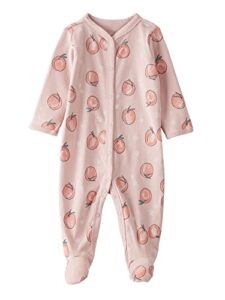 little planet by carter's unisex-baby sleep and play made with organic cotton, peaches, 3 months