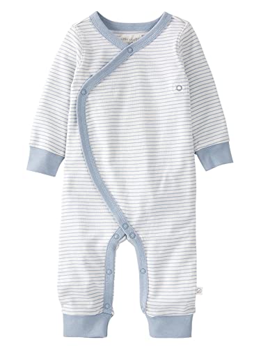 little planet by carter's unisex-baby Organic Cotton Wrap Sleep & Play, Seal Blue Stripes, Preemie