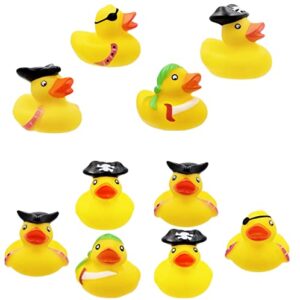 The Dreidel Company St. Patrick's Pirate Rubber Duck Toy Duckies for Kids, Bath Birthday Projects Gifts Baby Showers Classroom Summer Beach and Pool Activity Party Favors, 2" (12-Pack)