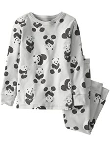 little planet by carter's unisex-baby baby and toddler 2-piece pajamas made with organic cotton, pandas, 18 months