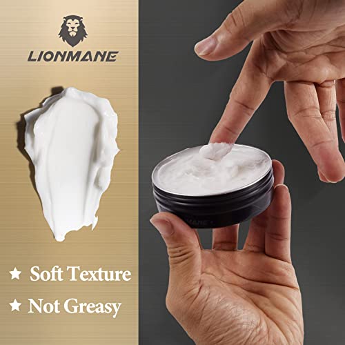 Beard Conditioner for Men, LIONMANE 120g/4.3oz Non-greasy Natural Beard Cream, Deep Moisturizing Softens Beards Mustaches, Beard Softener Cream with Shea Butter & Coconut Oil,Daily Beard Care Products