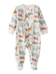 little planet by carter's unisex-baby sleep and play made with organic cotton, endangered species, 3 months