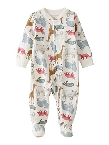 little planet by carter's unisex-baby Sleep and Play made with Organic Cotton, Endangered Species, 3 Months