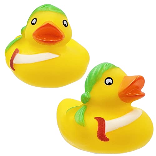 The Dreidel Company St. Patrick's Pirate Rubber Duck Toy Duckies for Kids, Bath Birthday Projects Gifts Baby Showers Classroom Summer Beach and Pool Activity Party Favors, 2" (12-Pack)