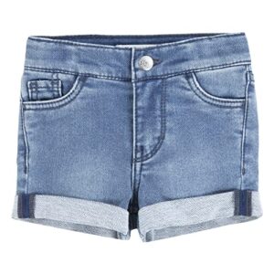 levi's baby girls' denim shorty shorts, jive cool, 12m