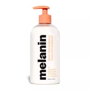 m & h melanin multi-use softening leave in conditioner,16 oz. formulated with nourishing baobab oil, turnip root,provitamin b5,hydrate, soften and condition, 16 fl oz (pack of 1) (single pack)