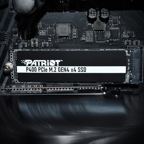 Patriot P400 1TB Internal SSD - NVMe PCIe M.2 Gen4 x 4 - Low-Power Consumption Solid State Drive - P400P1TBM28H