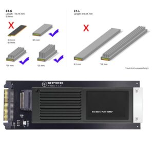 chenyang PCIe NVMe Ruler 1U GEN-Z EDSFF Short SSD E1.S to PCI-E 4X Carrier Host Adapter