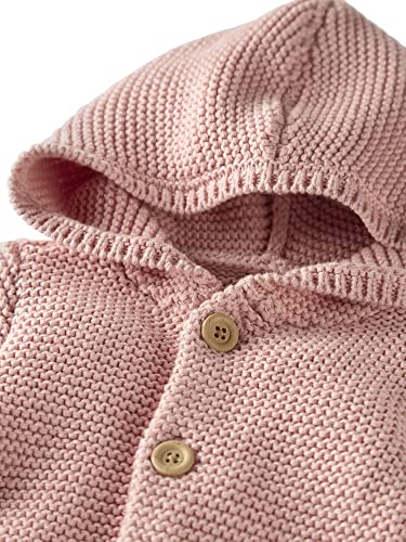 little planet by carter's unisex-baby Organic Cotton Signature Stitch Cardigan, Blush, Newborn