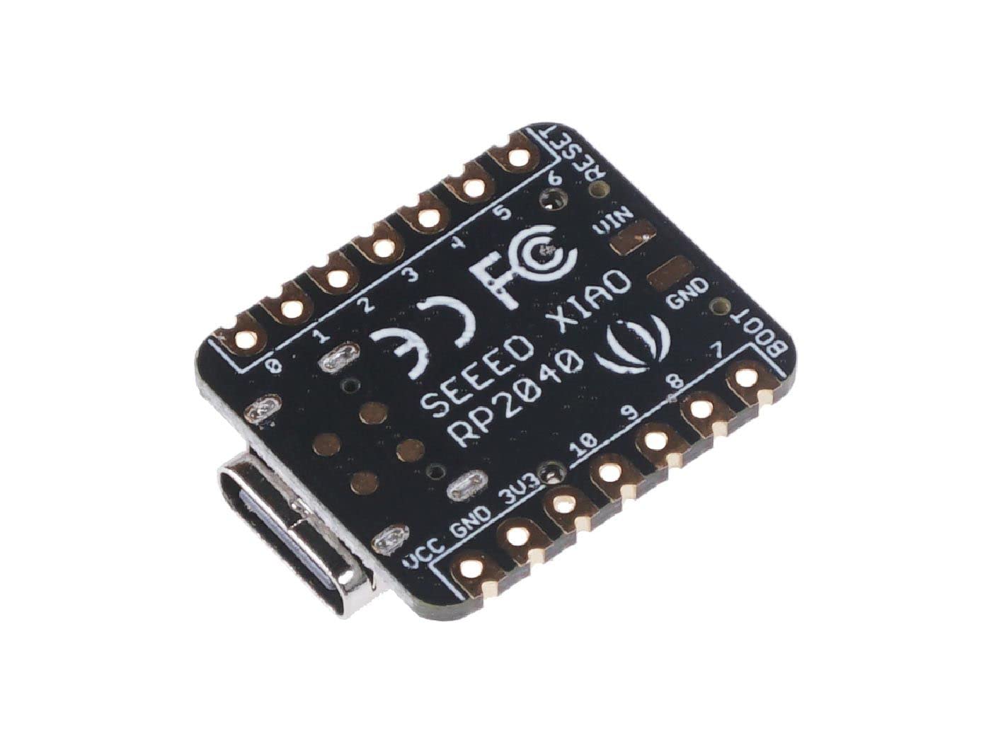 Seeed Studio XIAO RP2040 Microcontroller, with Dual-Core ARM Cortex M0+ Processor, Supports Arduino, MicroPython and CircuitPython with Rich Interfaces.