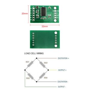 ShangHJ 20kg Digital Load Cell Weighing Sensor + HX711 AD Weighit Amplifier Module Pressure Sensor for Arduino DIY Portable Electronic Kitchen Scale Kit (20kg, HX711)