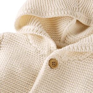 little planet by carter's unisex-baby Organic Cotton Signature Stitch Cardigan, Cream, 9 Months