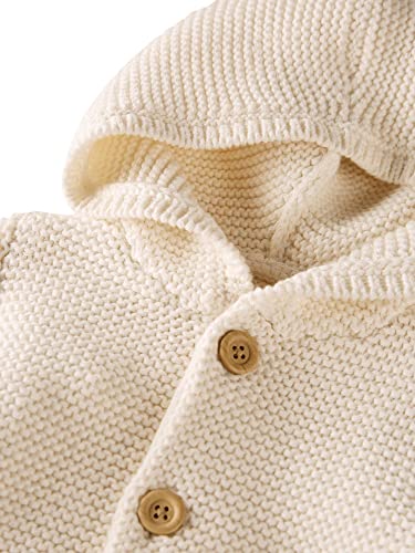 little planet by carter's unisex-baby Organic Cotton Signature Stitch Cardigan, Cream, 9 Months