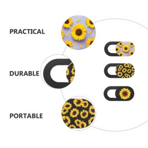 SOLUSTRE 24 pcs Camera Cover Privacy Webcam Cover Slider Computer Webcam Cover Camera for Computer Cartoon Webcam Cover Computer Laptop Tablet Camera lid Webcam Slider Lens Sunflower abs