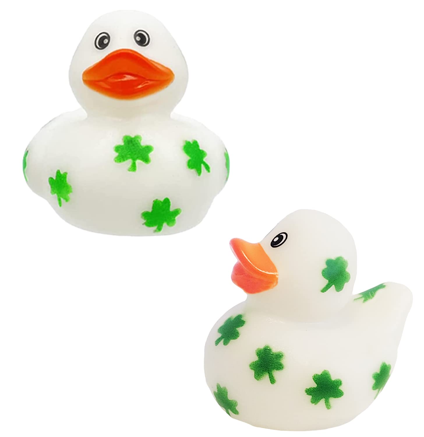 The Dreidel Company St. Patrick's Holiday Rubber Duck Toy Duckies for Kids, Bath Birthday Gifts Baby Showers Summer Beach and Pool Activity, 2" (12-Pack)