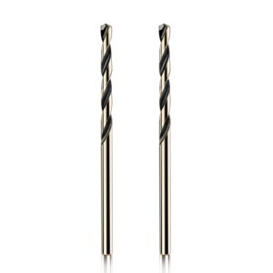 aopin 2pcs hss 0.12" inch (3mm) metric gold cobalt titanium high speed steel twist drill bit,suitable for cast iron,stainless steel,copper, wood,plastic