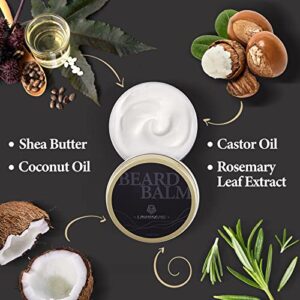 Beard Conditioner for Men, LIONMANE 120g/4.3oz Non-greasy Natural Beard Cream, Deep Moisturizing Softens Beards Mustaches, Beard Softener Cream with Shea Butter & Coconut Oil,Daily Beard Care Products