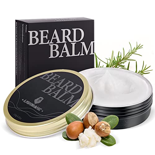 Beard Conditioner for Men, LIONMANE 120g/4.3oz Non-greasy Natural Beard Cream, Deep Moisturizing Softens Beards Mustaches, Beard Softener Cream with Shea Butter & Coconut Oil,Daily Beard Care Products