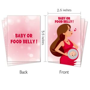 Baby Shower Scratch Off Cards Games, Baby or Food Belly, Find The Baby to Win,Gender Neutral, Scratch Off Lottery Sticket Raffle Cards Baby Shower Game, 45 Cards