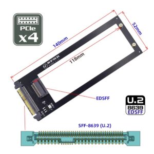 chenyang PCIe NVMe Ruler 1U GEN-Z EDSFF Short SSD E1.S to PCI-E 4X Carrier Host Adapter