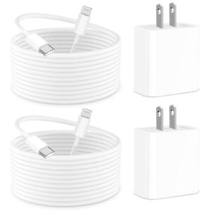 【mfi certified】iphone 14 charger fast charging, rombica 2pack 20w pd usb-c power wall charger adapter with 6ft type-c to lightning cable compatible for iphone 14 pro 14 pro max 13 12 11 xs xr x 8 ipad