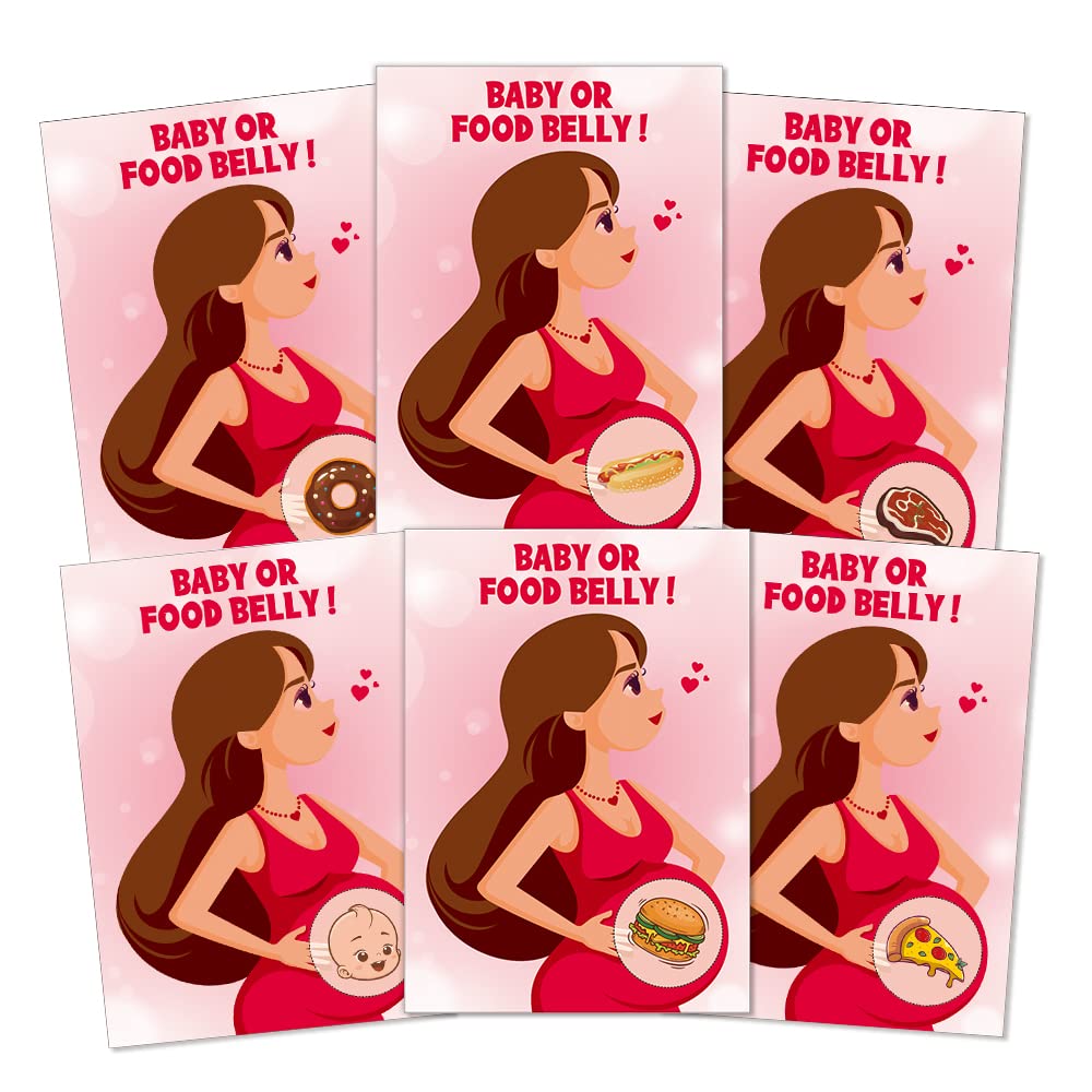 Baby Shower Scratch Off Cards Games, Baby or Food Belly, Find The Baby to Win,Gender Neutral, Scratch Off Lottery Sticket Raffle Cards Baby Shower Game, 45 Cards