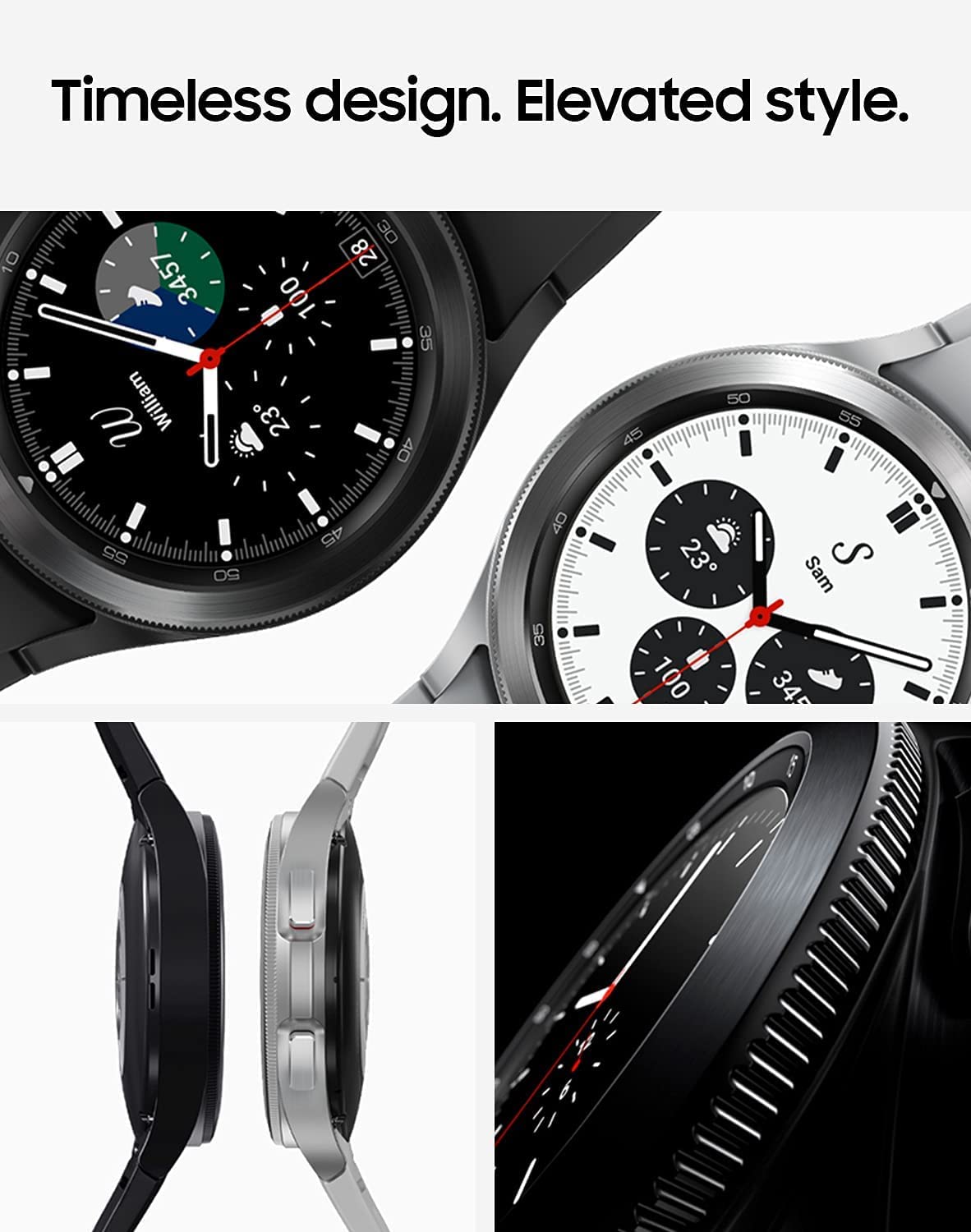 Samsung Galaxy Watch4 Classic Version 42mm Silver Stainless Steel Smartwatch| Verizon 4G LTE| with ECG Monitor Tracker for Health & Fitness + GPS Fall Detection- (Renewed)