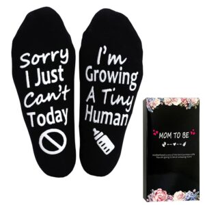 tittok pregnancy gift new mom gifts growing a tiny human mom socks mom to be gift pregnant mom gift mother's day