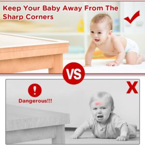 8 Pack Corner Guards Baby Proofing Furniture Corner & Edge Safety Bumpers Corner Covers Protectors Baby Proof Bumper & Cushion to Cover Sharp Furniture & Table Edges (L Shape)