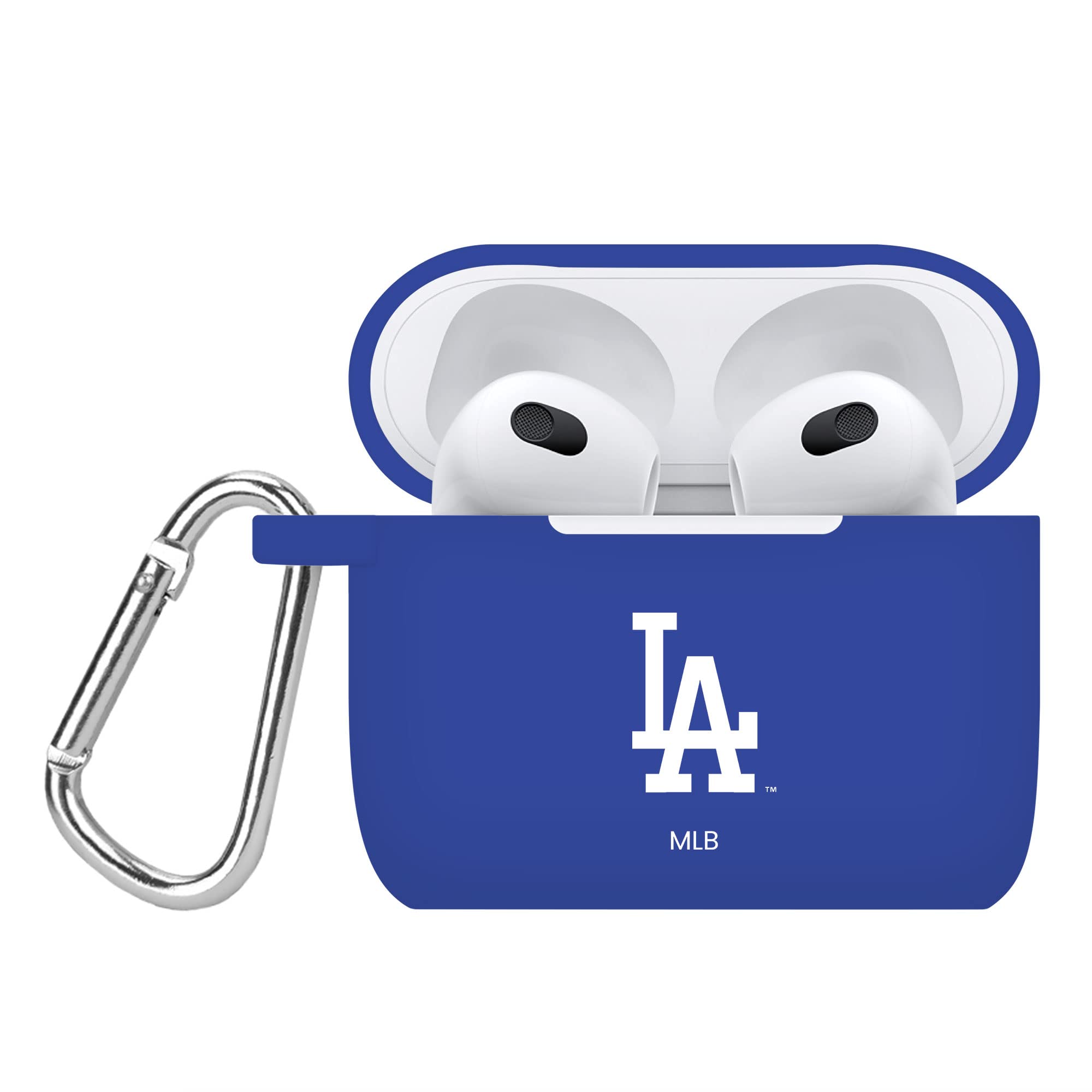 GAME TIME Los Angeles Dodgers Silicone Case Cover Compatible with Apple AirPods Gen 3 (Blue)