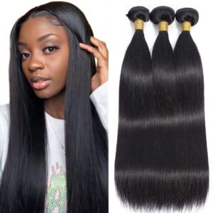 k kf beauty u 10a straight hair bundles 20 22 24 inch brazilian human hair bundles 100% unprocessed virgin hair straight weave hair bundles natural color human hair 3 bundles