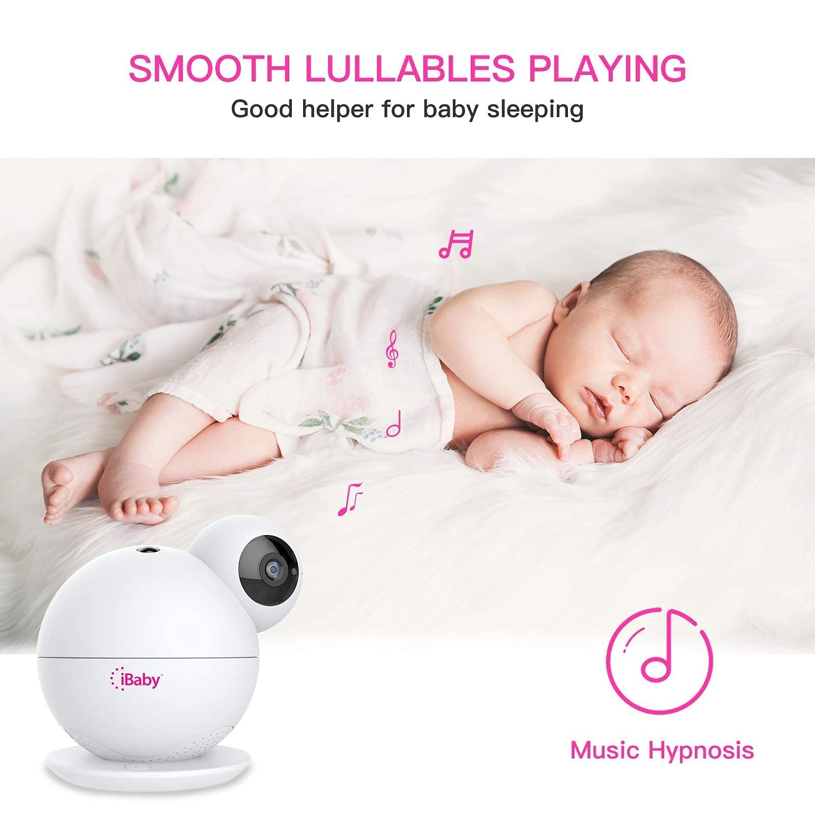 iBaby i2 Breathing Smart Baby Monitor and iBaby M8 2K Baby Camera Monitor, Night Vision, 2 Way Talk, Compatible with Smartphone.