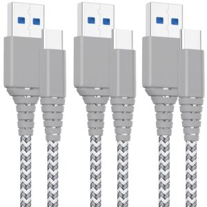 usb a to usb type c charger cable 10ft 3pack,long fast charging cord for samsung s21 fe 5g/s20 plus a54 a53 a23 a12 a13 a14,galaxy tab a7 10.4"/a7 lite 8.7"/a8 10.5"/s8/s7/s6,tab a 10.1" 2019/8.0 2017