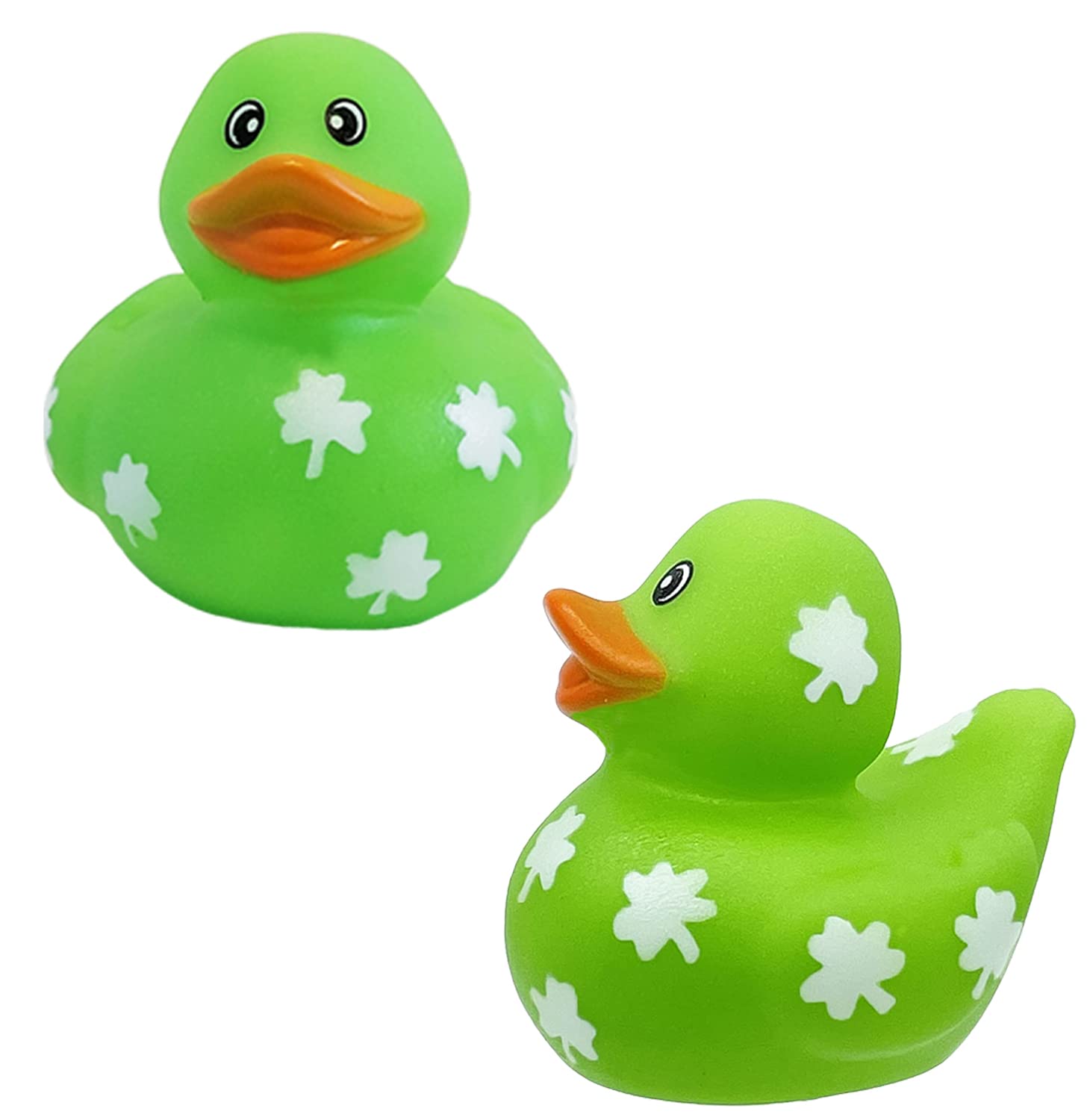 The Dreidel Company St. Patrick's Holiday Rubber Duck Toy Duckies for Kids, Bath Birthday Gifts Baby Showers Summer Beach and Pool Activity, 2" (12-Pack)