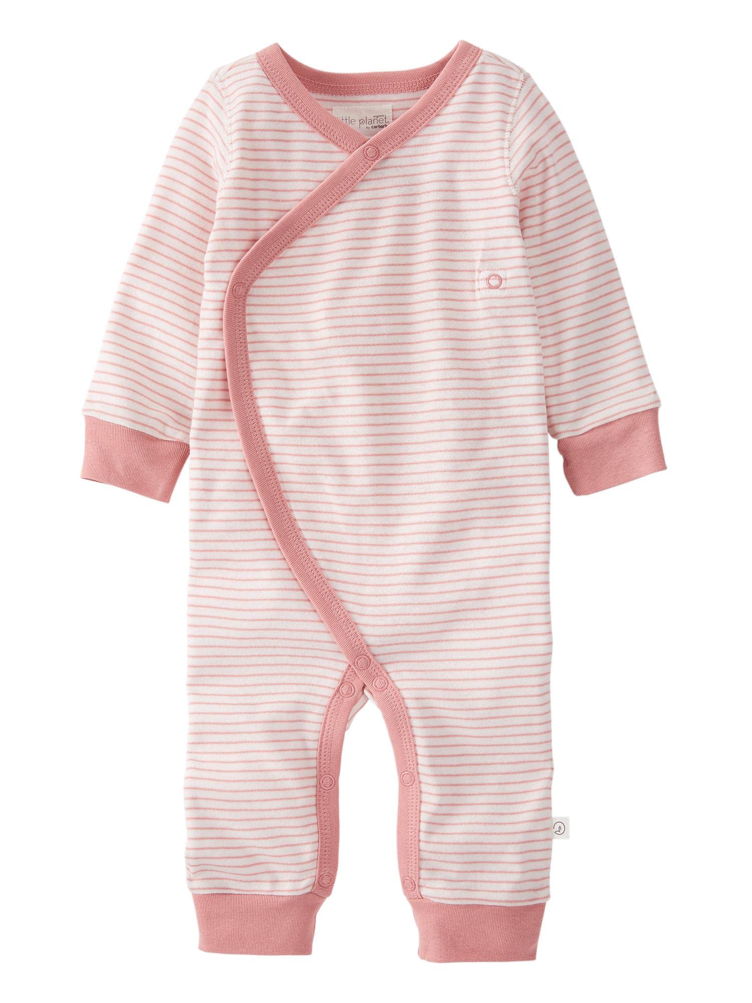 little planet by carter's unisex-baby Organic Cotton Wrap Sleep & Play, Desert Blush Stripes, 3 Months