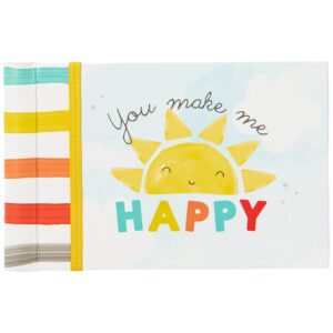 c.r. gibson bp73-24545 you are my sunshine small gender neutral baby brag book photo album, 7.25" w x 4.5" l with 10 pages, multicolor