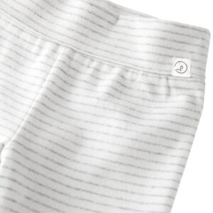 little planet by carter's unisex-baby 2-pack Terry Pants made with Organic Cotton, Grey/Heather Stripes, 3 Months