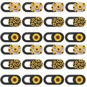 solustre 24 pcs camera cover privacy webcam cover slider computer webcam cover camera for computer cartoon webcam cover computer laptop tablet camera lid webcam slider lens sunflower abs