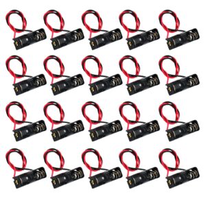 aediko 20pcs a23 battery holder 23a battery holder with wire 12v battery holder spring clip case black plastic housing