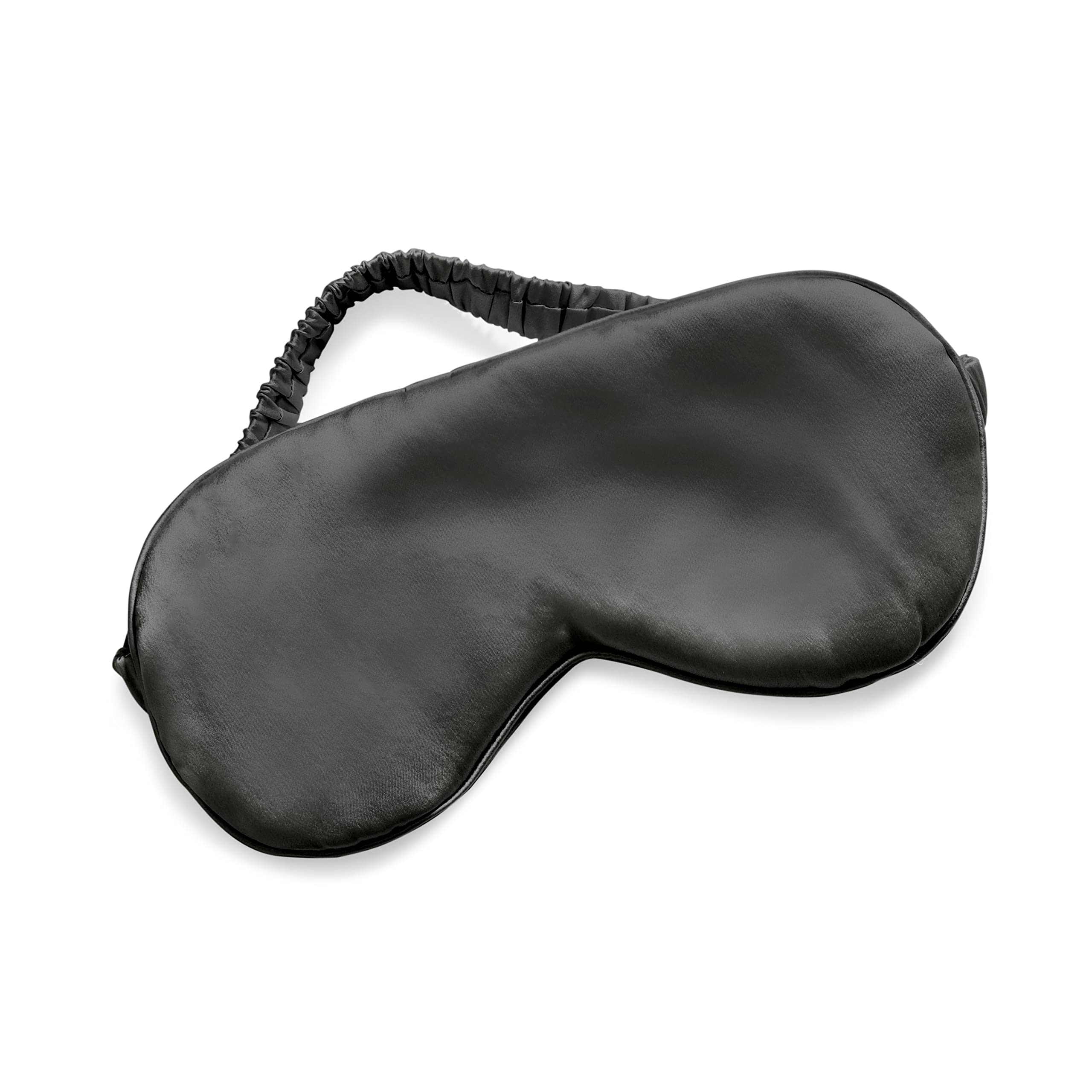 Brooklinen Silk Eye Mask - 100% Mulberry Silk Eyemask with Soft Elastic Strap - Best Eye Mask for Sleeping and Traveling - Carbon Grey