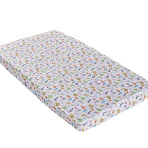 Baby Crib Fitted Sheet Baby Boy Animal Safari Crib Fitted Sheet by JAHbaby (2), 28 X 52