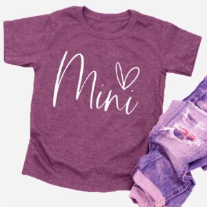 Mama and Mini Shirts Mommy and Me Matching Cute T-Shirts Mama Mini Matching Tee Mother and Daughter Gifts Tshirt (M, Fuchsia-Mama T-Shirt)