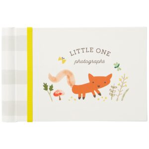 c.r. gibson bp73-24546 little one woodland small gender neutral baby brag book photo album, 7.25" w x 4.5" l with 20 pages, multicolor