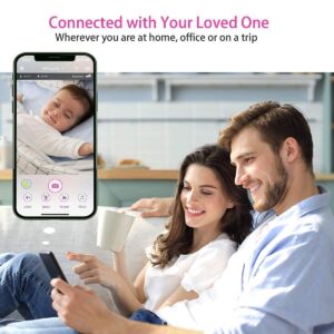 iBaby i2 Breathing Smart Baby Monitor and iBaby M8 2K Baby Camera Monitor, Night Vision, 2 Way Talk, Compatible with Smartphone.