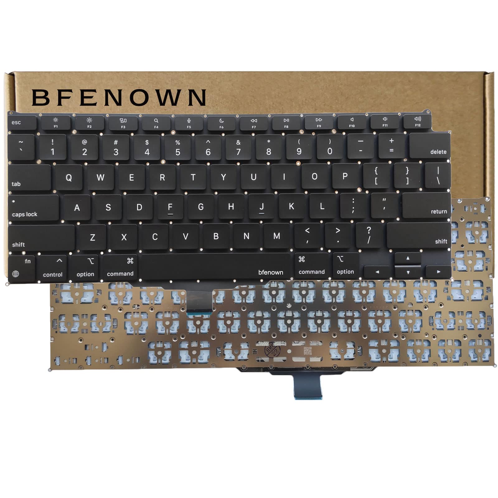 Bfenown Replacement US Keyboard for MacBook Air Retina 13.3 inch M1 CPU A2337 MGN63LL/A MGND3LL/A MGNA3LL/A MGN93LL/A MGN73LL/A MGNE3LL/A EMC 3598 2020 Year Laptop