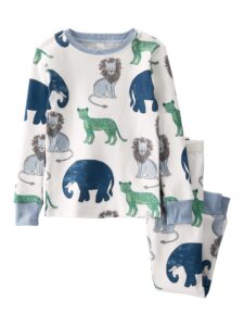 little planet by carter's unisex-baby baby and toddler 2-piece pajamas made with organic cotton, safari, 12 months