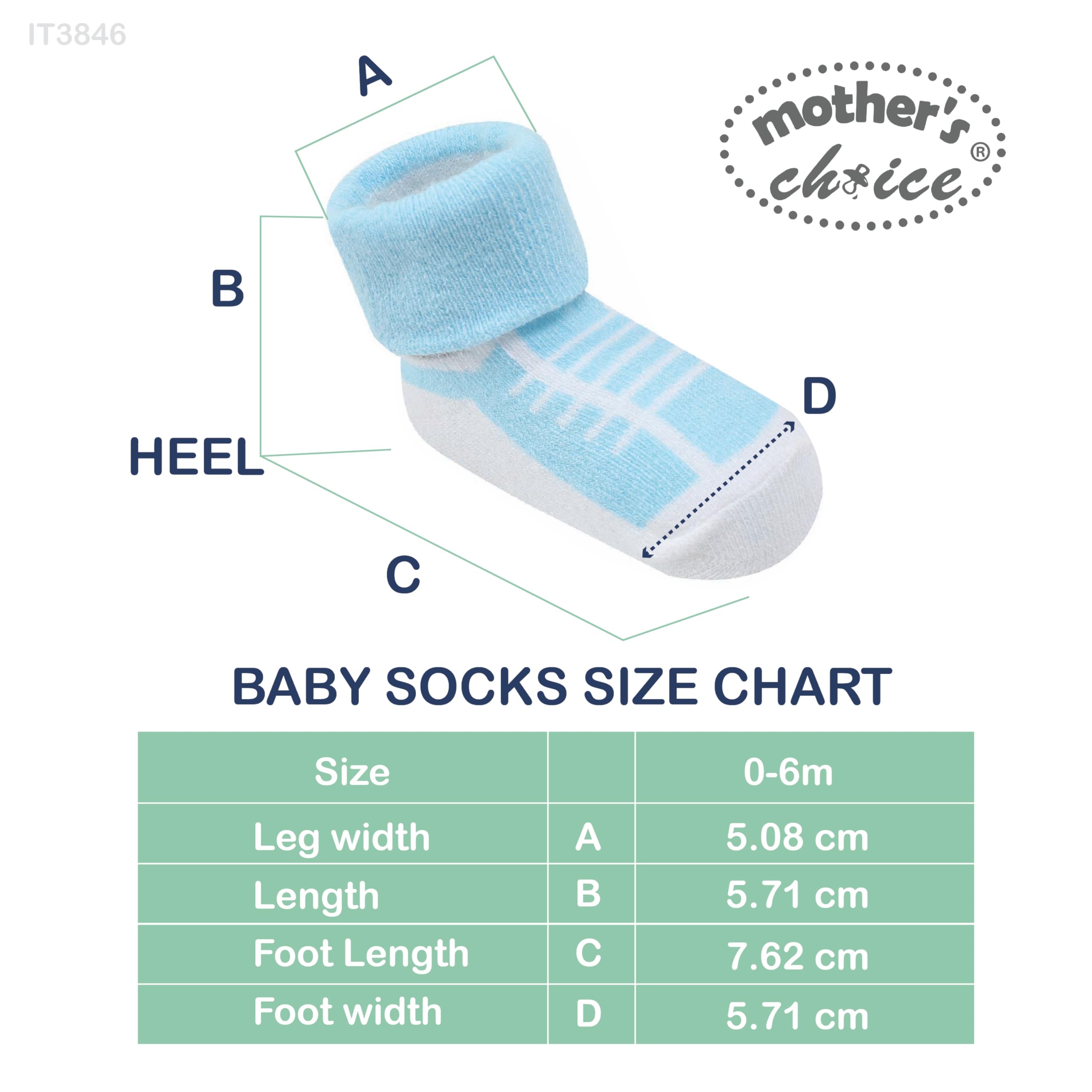 Organic Baby Socks 0-6 Months - 12 Pairs, Cotton Infant Socks, Unisex, Soft & Hypoallergenic Newborn Socks, (US, Age, 0 Months, 6 Months, 12, Blue - Gray - White)